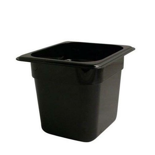 LOT of 6 Cambro Sixth Size 6'' Deep Black Plastic Food Pans 1/6th 66cw ...