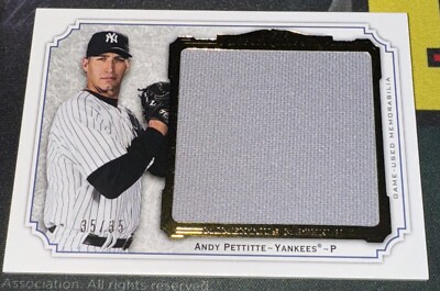 Topps Museum Collection Andy Pettitte Jumbo Jersey Relic SSP Yankees ...