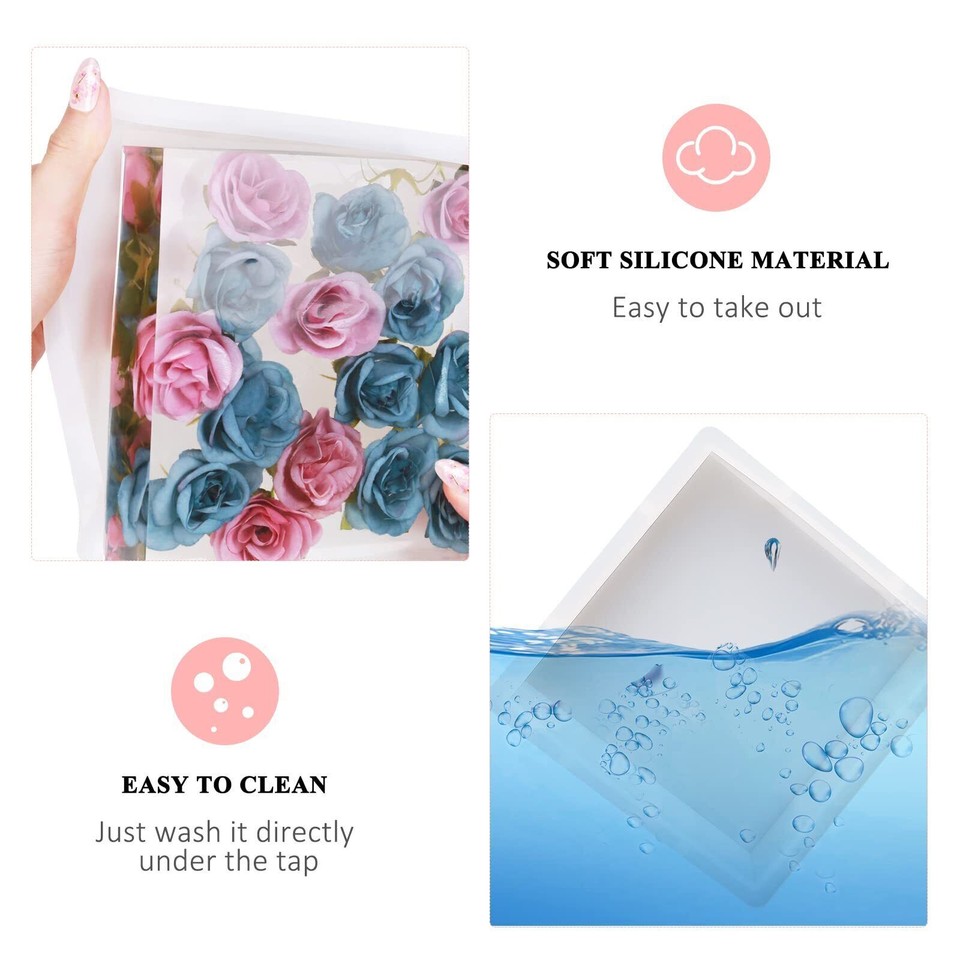 Square Silicone Molds for Resin, Large Resin Mold Glossy Deep Square ...