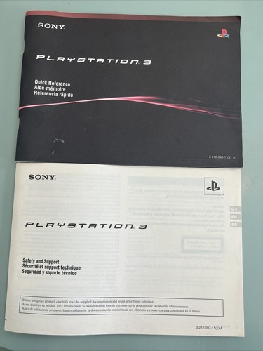 Playstation 3 PS3 Quick Reference And Safety and Support manuals | eBay
