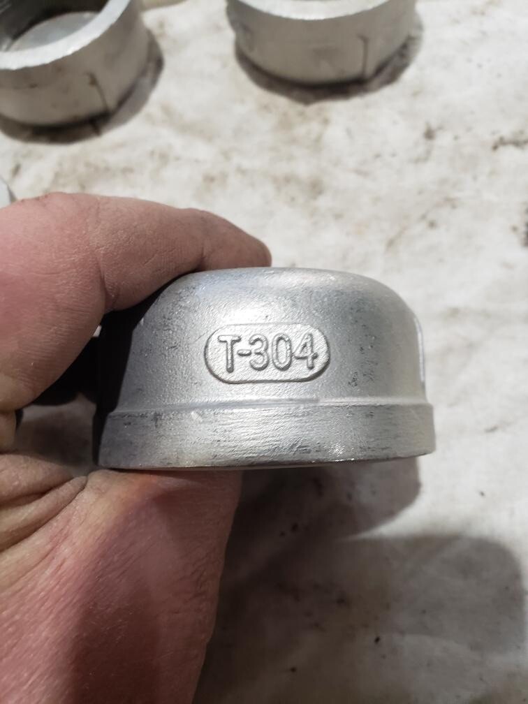 2" THREADED SS T-304 PIPE CAP 2-150 Stainless Steel | eBay