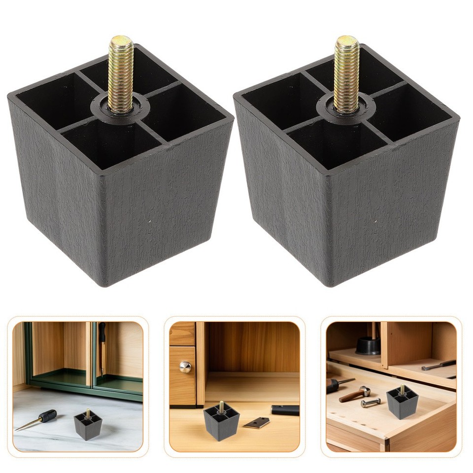 6 Pcs Threaded Table Feet Furniture Legs Mount Height Extenders for ...