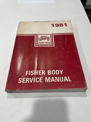 1981 Fisher Body Service Manual Dealer Book Pontiac Chevrolet ...