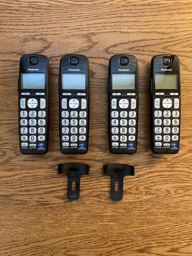 Panasonic KX-TGEA20 Cordless Phones Lot Of 4 W/ 2 Belt Clips (TESTED ...