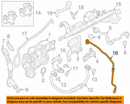 2008-2015 BMW E71 F01 F02 SAC Turbocharger Vacuum Control Hose ...