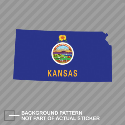 Kansas State Shaped Flag Sticker Decal Vinyl KS | eBay