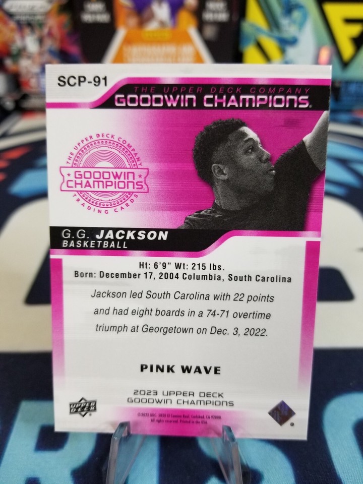 2023 UPPER DECK GOODWIN CHAMPIONS G.G. JACKSON #SCP-91 PINK WAVE ROOKIE ...