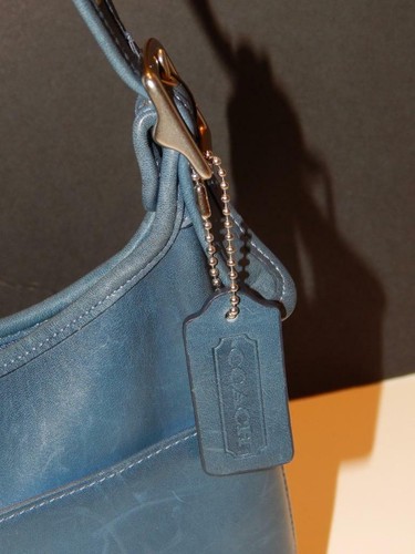 COACH 9136 LEGACY Blue GLOVE LEATHER S ZIPPERED MESSE… - Gem