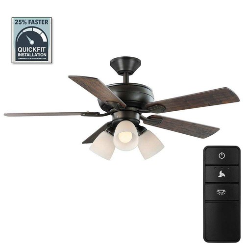 Hampton Bay Riley 44 inch Ceiling Fan - Brown (52141) for sale online ...