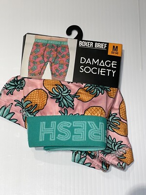 Mens Boxer Brief Damage Society Size Medium. | eBay