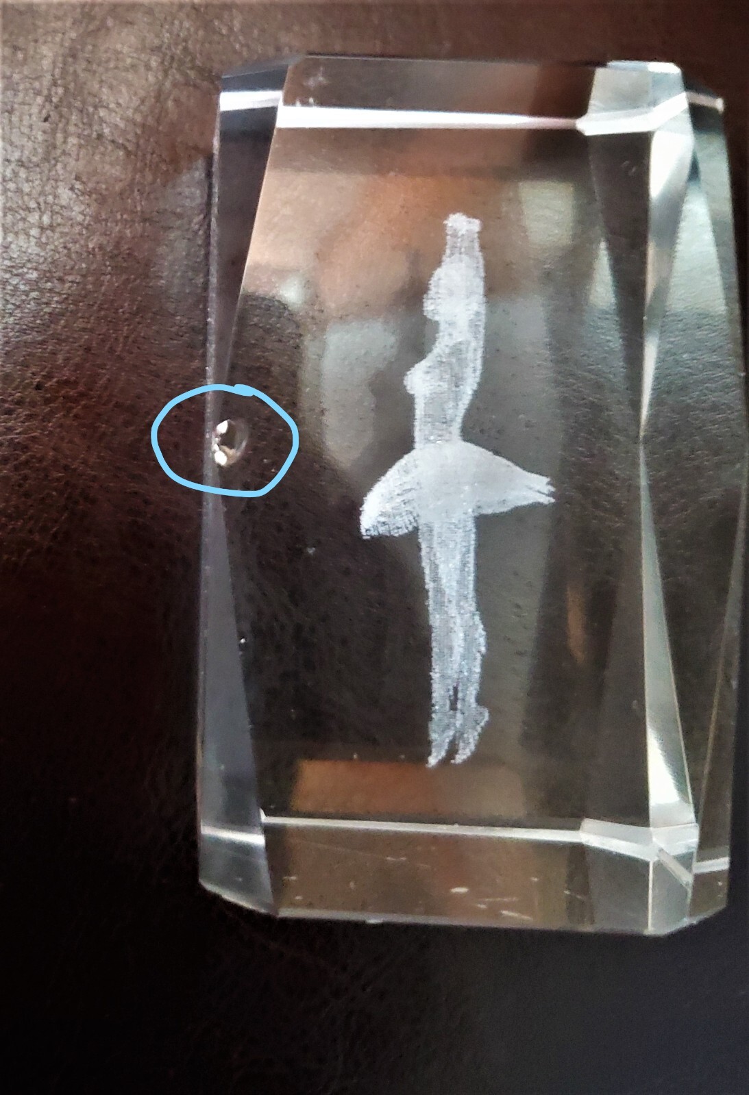 Vintage 3D Laser Etched Ballerina Dancing Crystal Paperweight Set of 2 ...