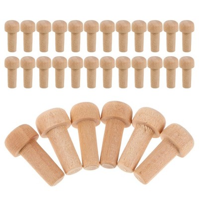 50 Pcs Solid Wood Toy Accessories Craft Shapes Mushrooms for Crafts ...
