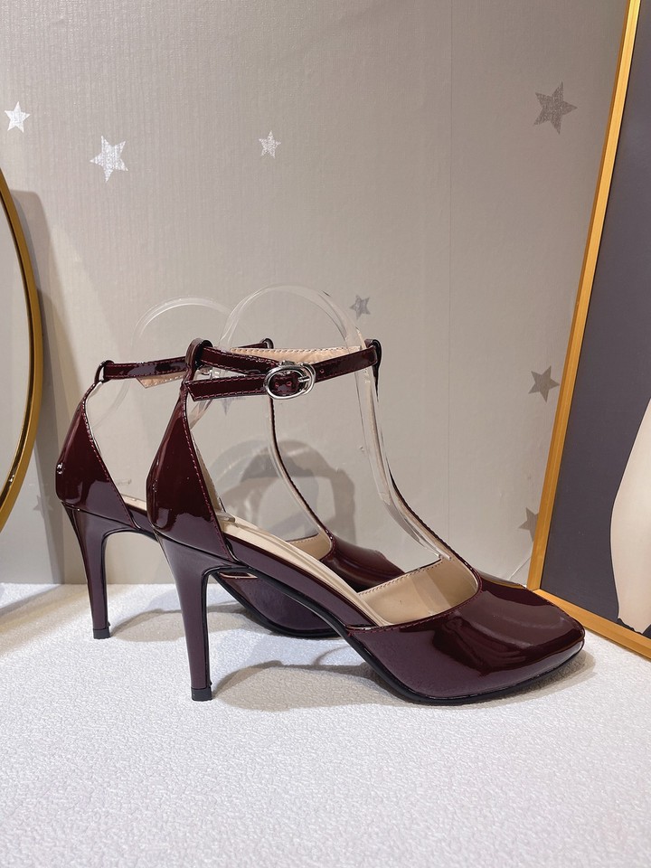 Women Round Toes Summer Fish Mouth Fine Heel T-shaped Hollow High Heels ...