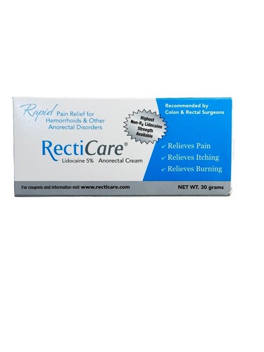 Rite Aid RectiCare 5% Anorectal Cream Hemorrhoid Pain Relief 30 g Tube ...