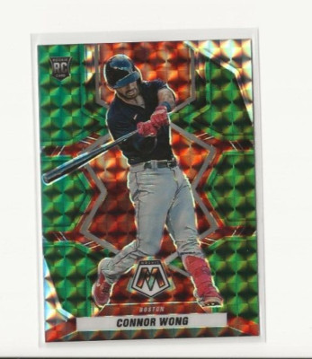 2022 Panini Mosaic Connor Wong #210 Rookie Card Green Mosaic Boston Red ...