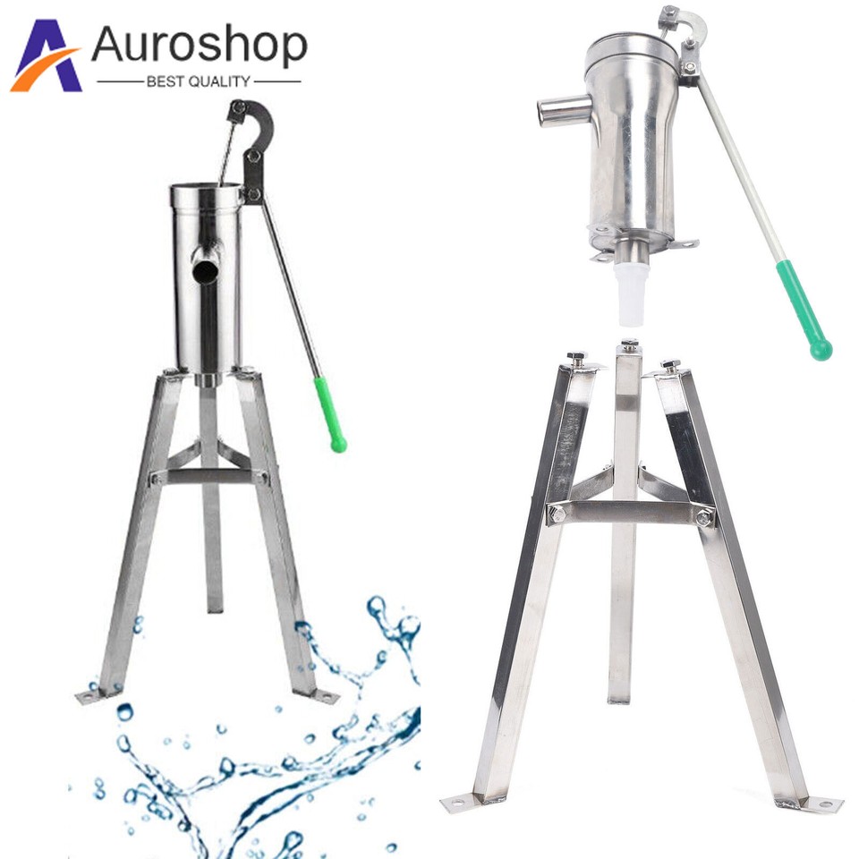 Manual Suction Pump Garden Stainless Steel Iron Hand Pump Deep Water ...