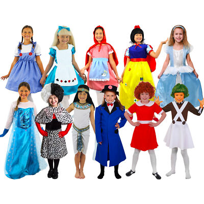 GIRLS SCHOOL BOOK WEEK FANCY DRESS COSTUME CHOOSE STYLE CHILD'S WORLD ...