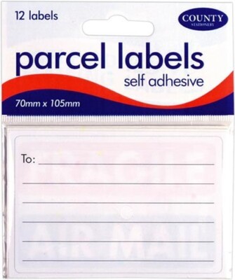12 Labels Self Adhesive Shipping Stickers Lined Ruled Royal Mail ...