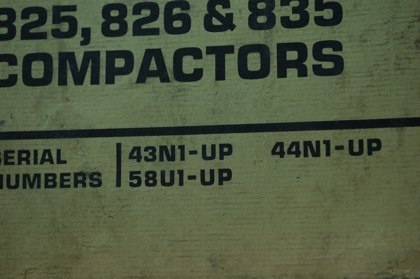 CAT Caterpillar 825 826 835 Roller Compactor Wheel Tractor Maintenance ...