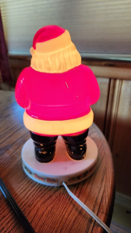 Vintage Royalite Royal Electric Light Up 9” Hard Plastic Santa Claus ...