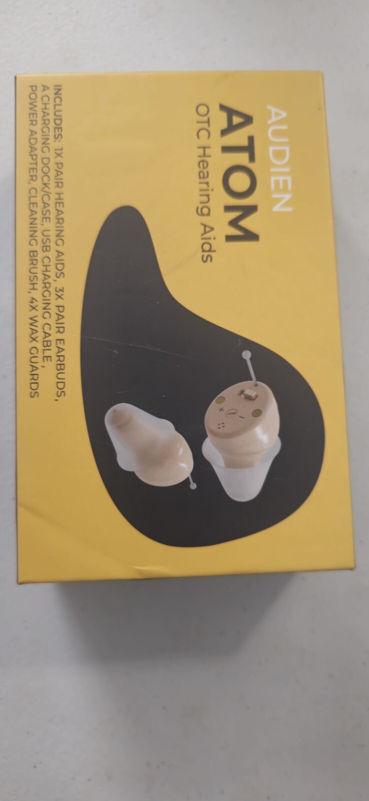 AUDIEN ATOM Rechargeable OTC Hearing Aids / Amplifier & Charger New ...