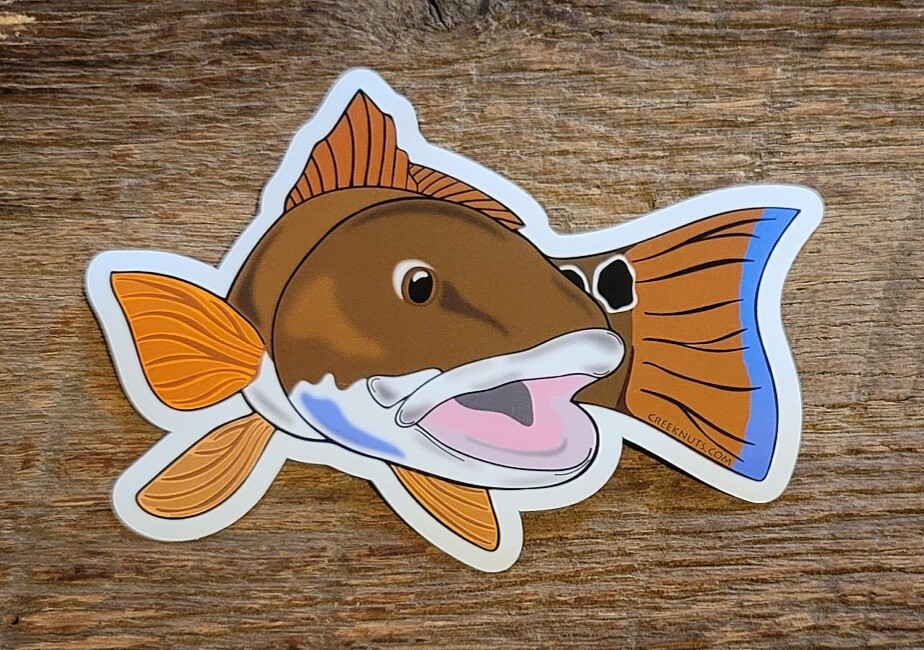 Fishing Bumper Stickers REDFISH 5 1/2" x 3 3/4" decals saltwater fly ...