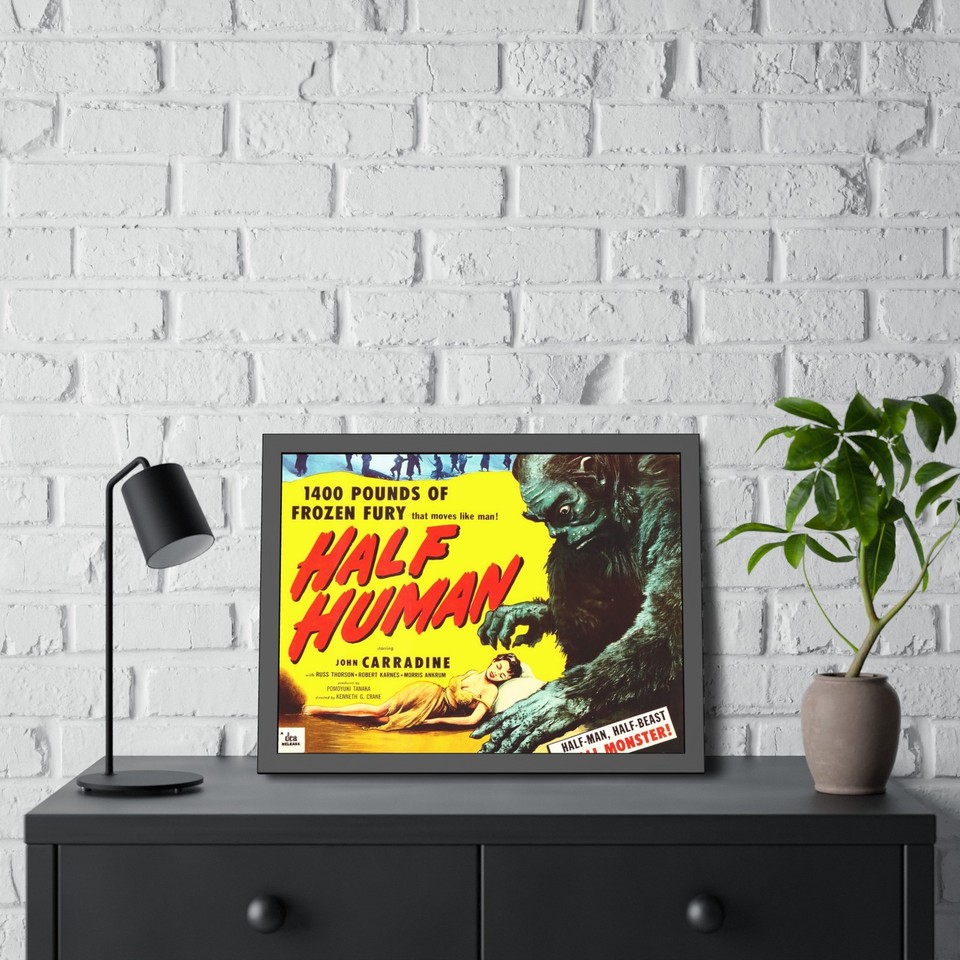 Half Human movie poster Framed Paper Poster | Repro Vintage horror film ...