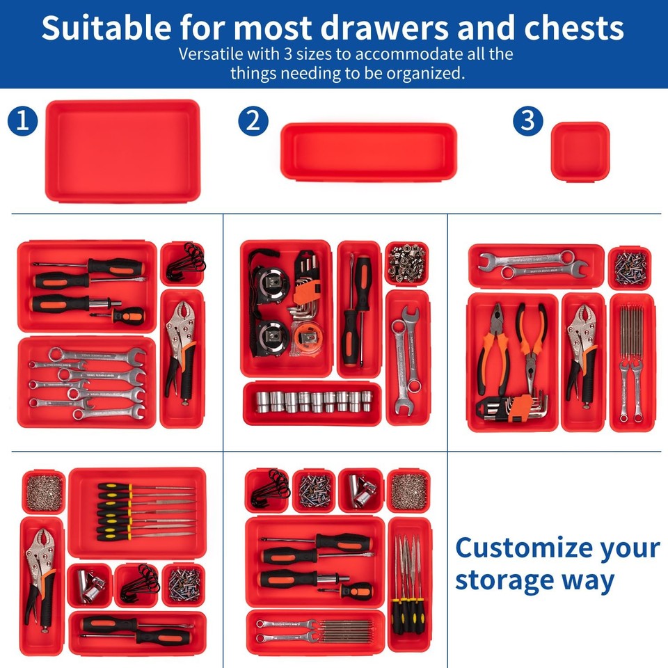 45 Pack Tool Box Organizer Tool Tray Dividers, Toolbox Drawer ...