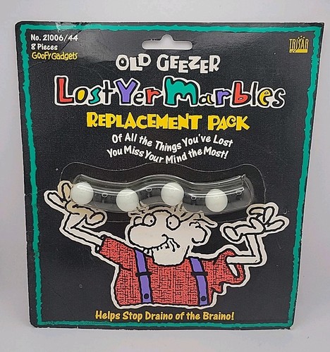 Vtg Old Geezer Lost Yer Marbles Replacement Pack Gag Gift Old Age Over ...
