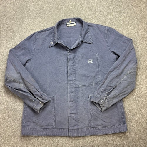 French Jacket Adult Large Blue VTG Military Work Wear Chore Utility ...