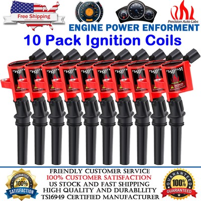 10 Pack High Performance Ignition Coil for Ford F150 F250 F550 4.6/5.4L ...