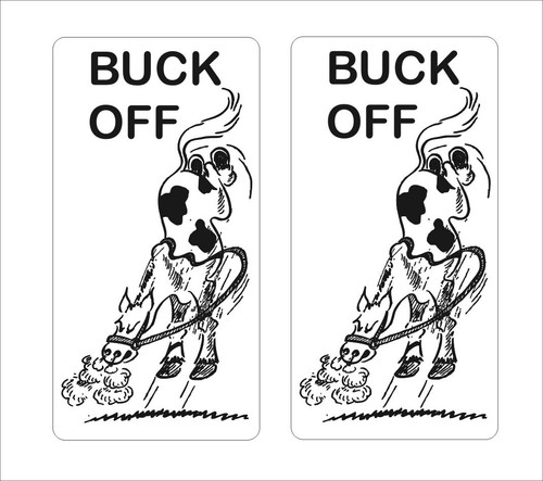 Buck Off funny Stickers TWO (2) 185 x 95 mm each | eBay