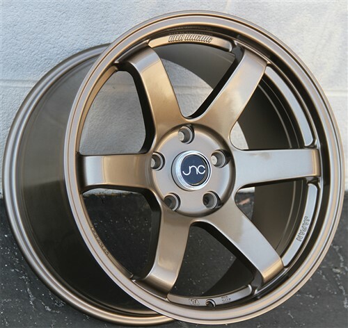 JNC WHEELS JNC014 18x8.5/9.5 5x114.3 35 GLOSS BRONZE SET(4) STAGGERED ...