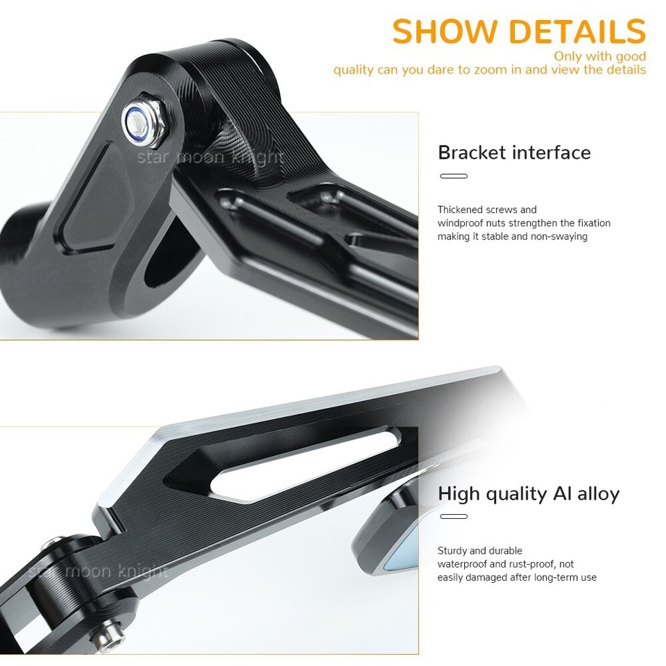 Rotatable Mirror For BMW C 400GT C400GT Tracer 900 GT Aluminum Rearview ...