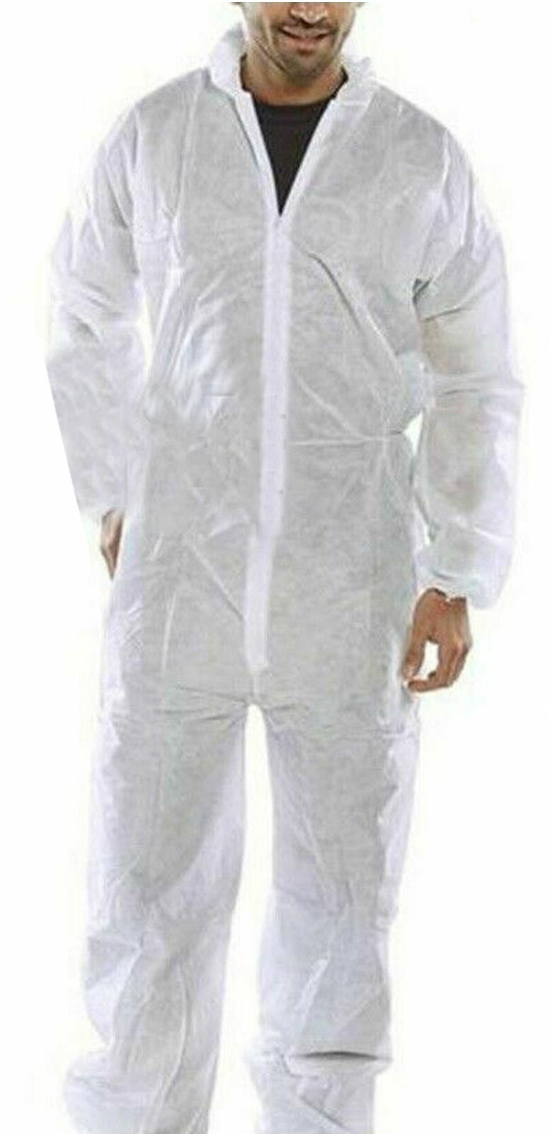 Disposable Coveralls White Hood Paper Suit Painters Protective Overalls ...