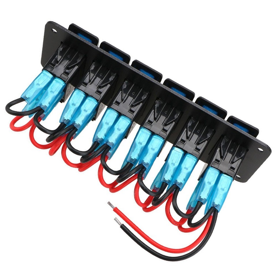 Boat Control Switch 12V Rocker Switch Blue LED Lights Automotive Marine ...