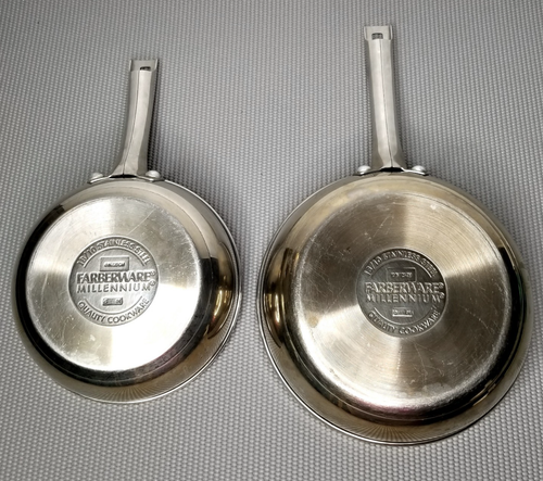 Farberware Millennium 18/10 Stainless Steel Fry Pan Set 10" & 8 ...