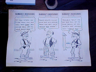 1968 Original Comic Strip Art Hambone's Meditations Unique Americana ...