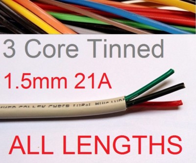 Automotive 3 Core Tinned Marine Cable White 12v 24v Oceanflex Multicore ...