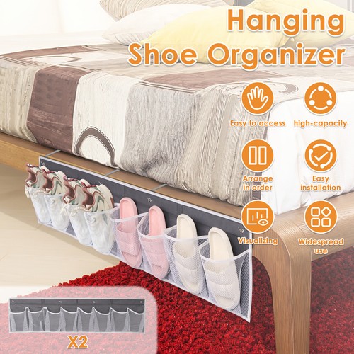 2X RV Shoe Storage Bag for Bedside Large Capacity Hanging Shoe ...