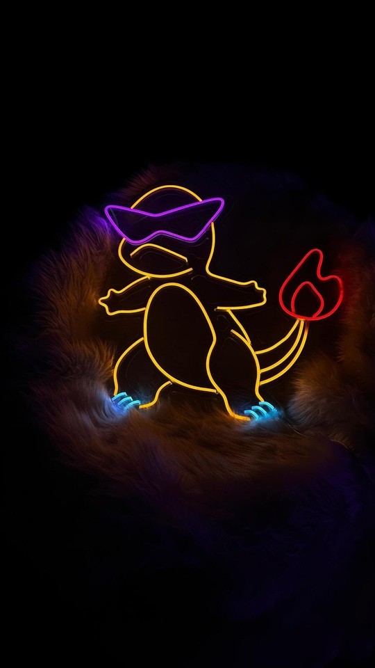 Charmander Neon Sign, Pokemon Charmander Neon Sign Bedroom, Pokemon ...