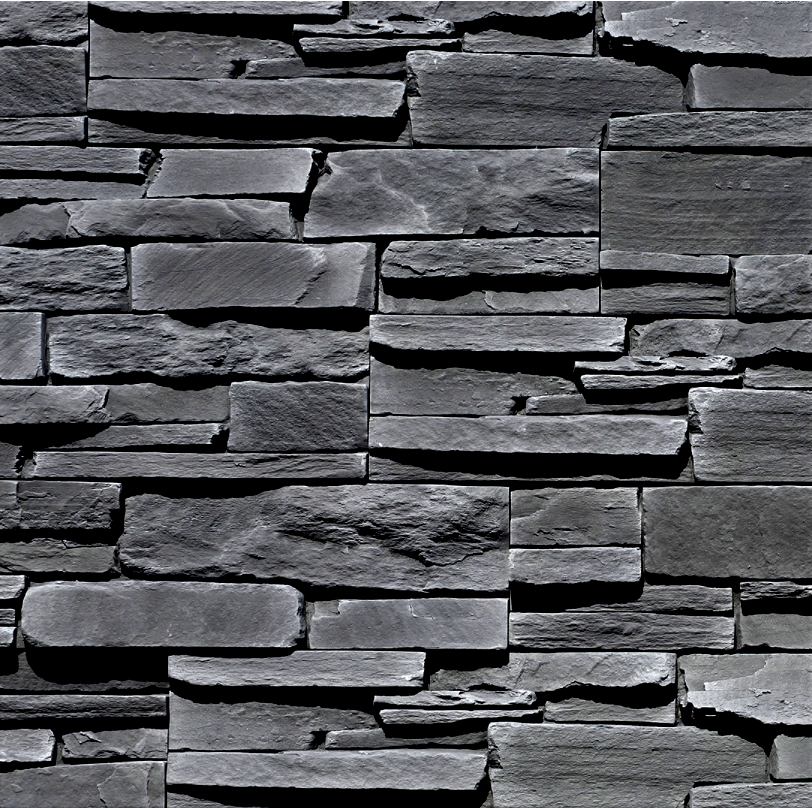 GRENADA GRAPHITE - Exterior Stacked Stone, Split Face Stone, Stone cladding | eBay UK
