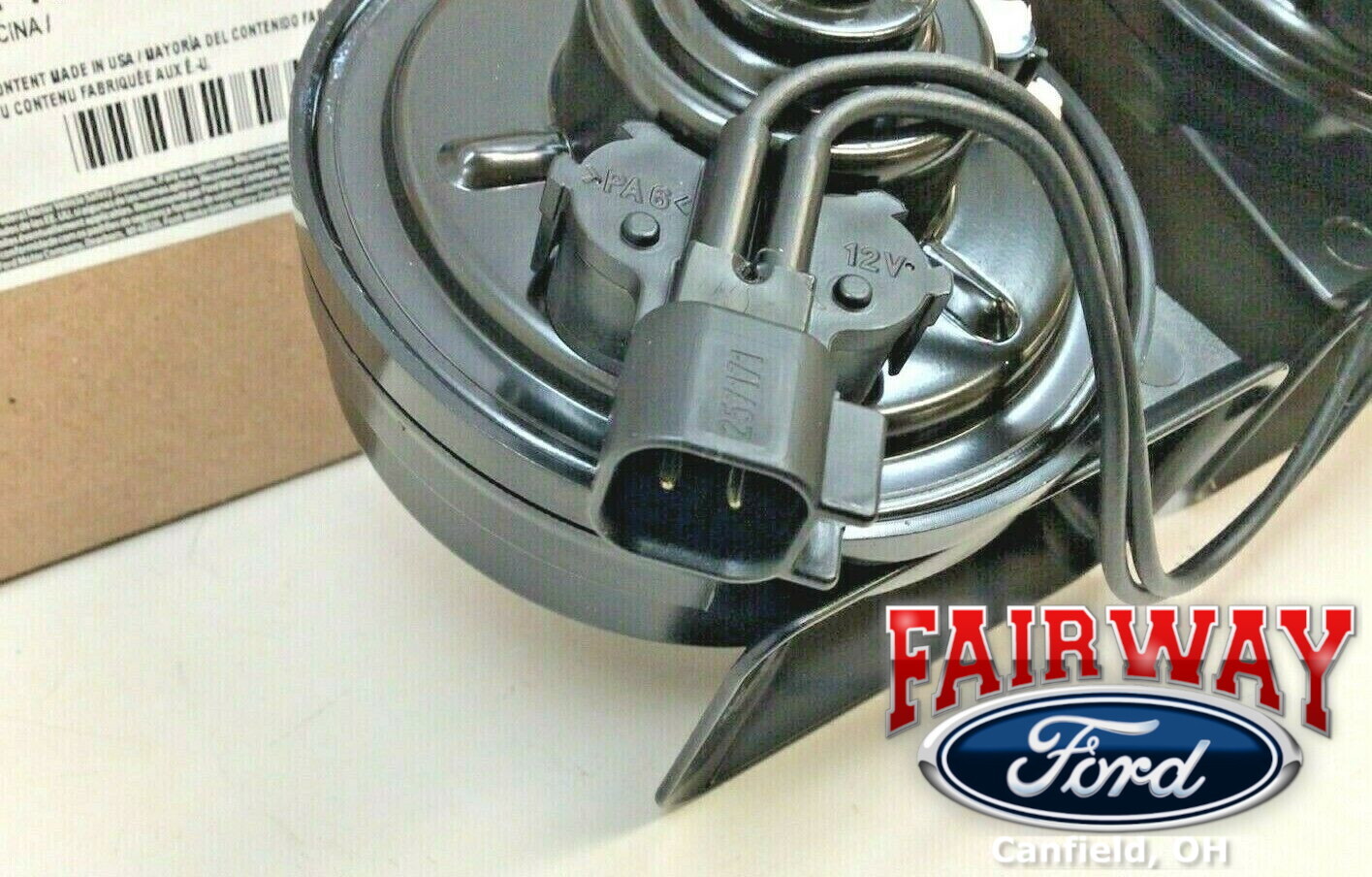 18 thru 23 Expedition OEM Ford High Low Dual Note Horn w Bracket FL3Z ...