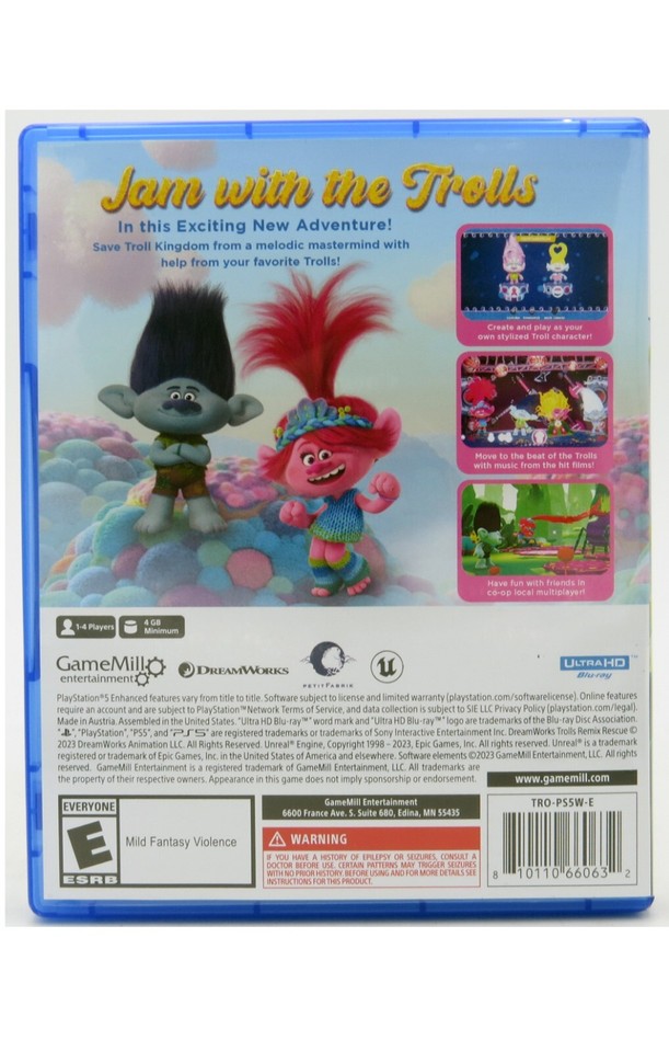Dreamworks Trolls Remix Rescue - Sony PlayStation 5 PS5 Brand New ...