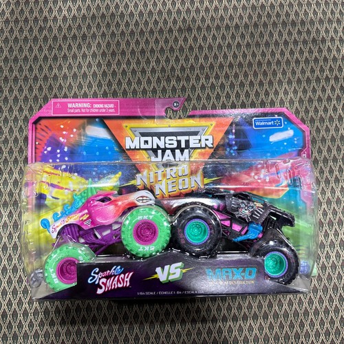 Monster Jam Sparkle Smash VS MAX-D Nitro Neon Walmart Exclusive | eBay