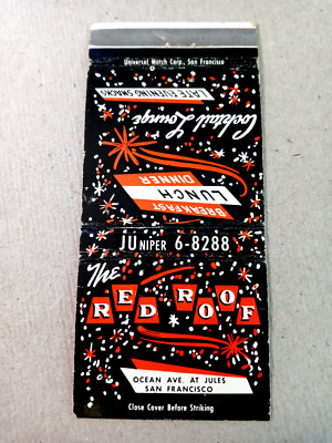 Vintage Matchbook: Red Roof Restaurant & Lounge, San Francisco, CA | eBay