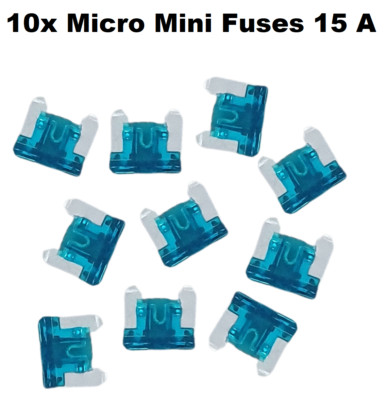 10x 15AMP Micro Mini Car Fuse Blade Truck Auto 15A Automotive Low ...