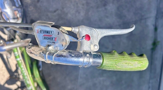Vtg 1960s Schwinn Stingray Runabout 3 speed Campus Green w/Rearview ...
