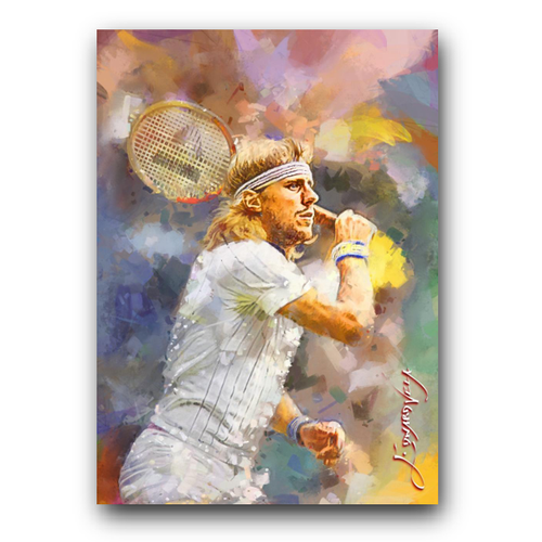 Bjorn Borg Art Card Limited 10/50 Edward Vela Signed (Celebrities Men ...