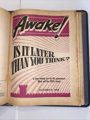 Awake Awake! 1968 Volume Incl most infamous Cover & Article. Jehovah’s ...